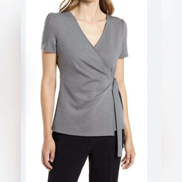 Halogen | Tops | Nordstroms Halogen Wrap Top Xxl Gray Nwt | Poshmark